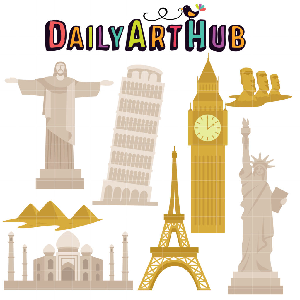 World Famous Landmarks Clip Art Set – Daily Art Hub // Graphics ...
