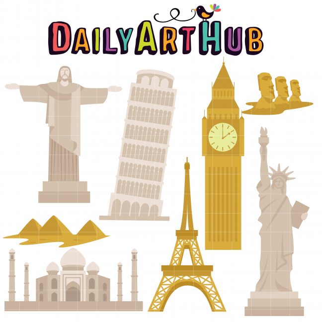 World Famous Landmarks Clip Art Set – Daily Art Hub // Graphics ...