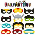 Super Heroes Party Mask Clip Art Set – Daily Art Hub // Graphics ...