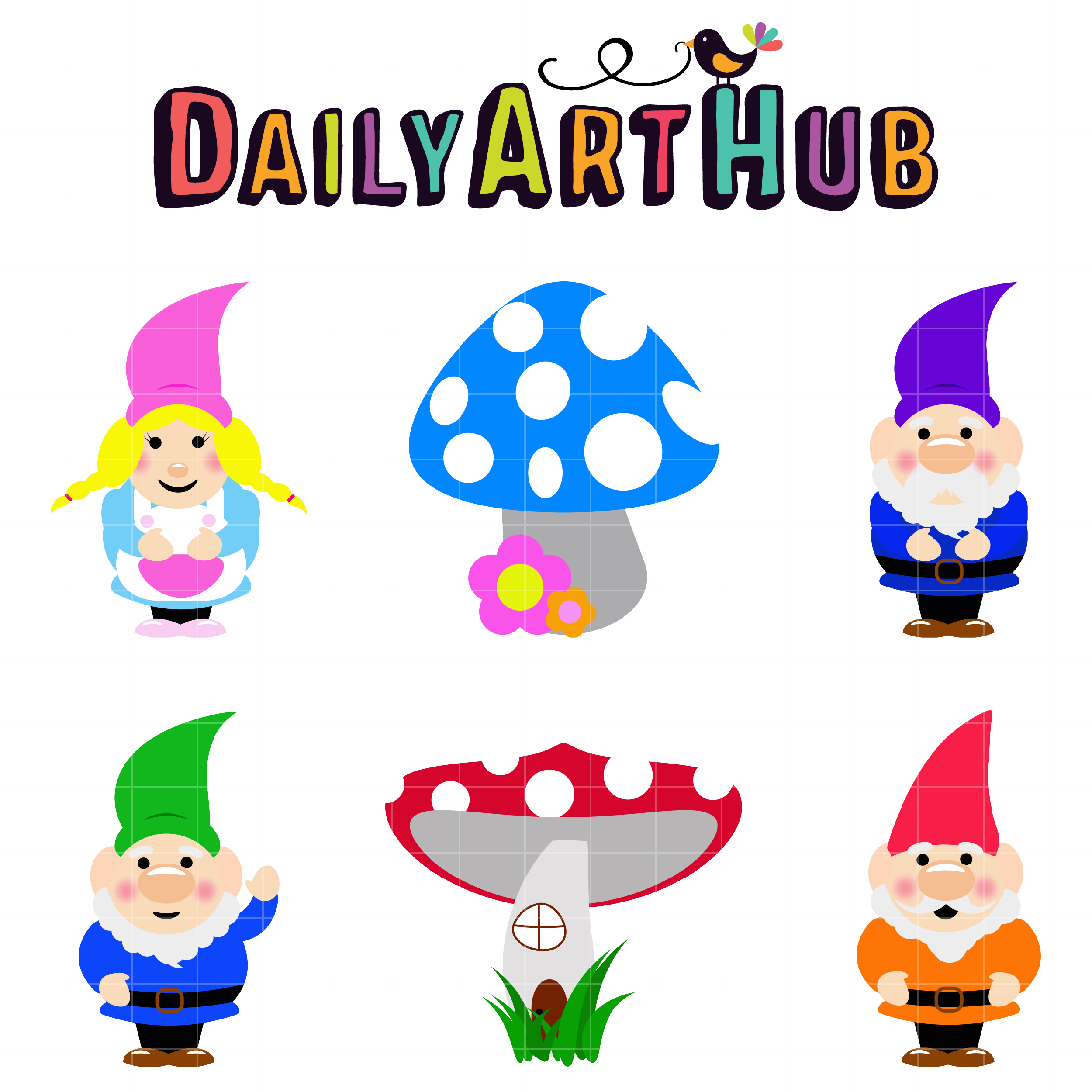 Gnomes Clip Art Set – Daily Art Hub – Free Clip Art Everyday