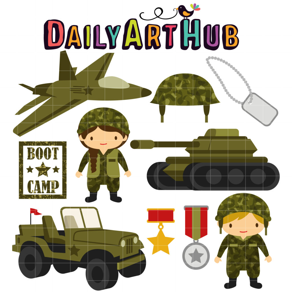 Little Army Clip Art Set – Daily Art Hub // Graphics, Alphabets & SVG