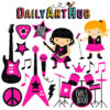 Girl Rockstars Clip Art Set – Daily Art Hub // Graphics, Alphabets & SVG