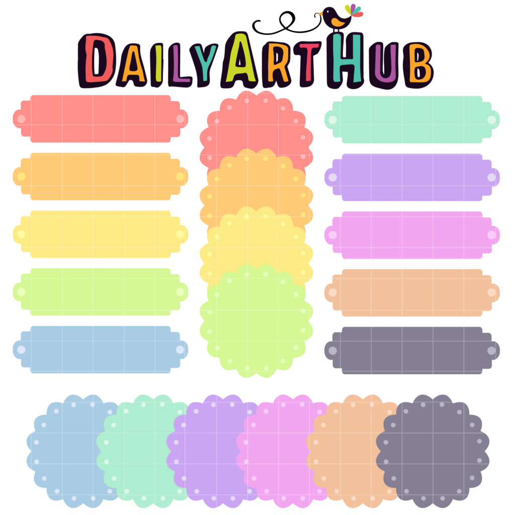 Simply Pastel Labels Clip Art Set – Daily Art Hub // Graphics ...