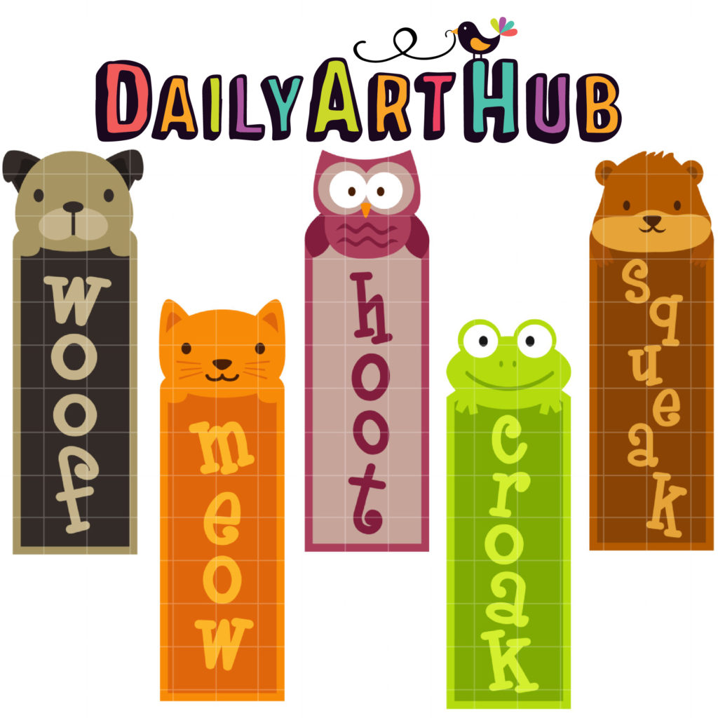 Cute Animal Bookmark Clip Art Set – Daily Art Hub // Graphics ...