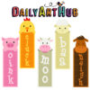 Cute Farm Animal Bookmark Clip Art Set – Daily Art Hub // Graphics ...