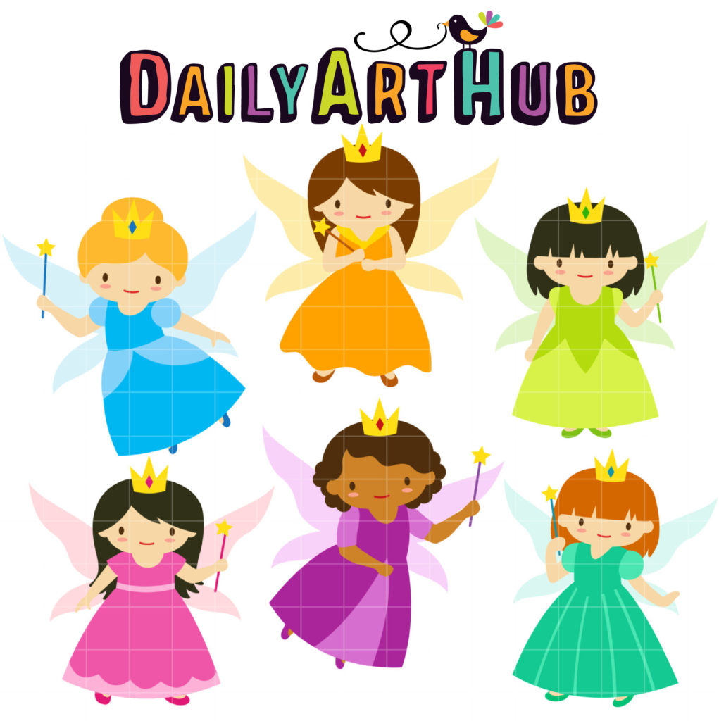 Fairy Princess Clip Art Set – Daily Art Hub // Graphics, Alphabets & SVG