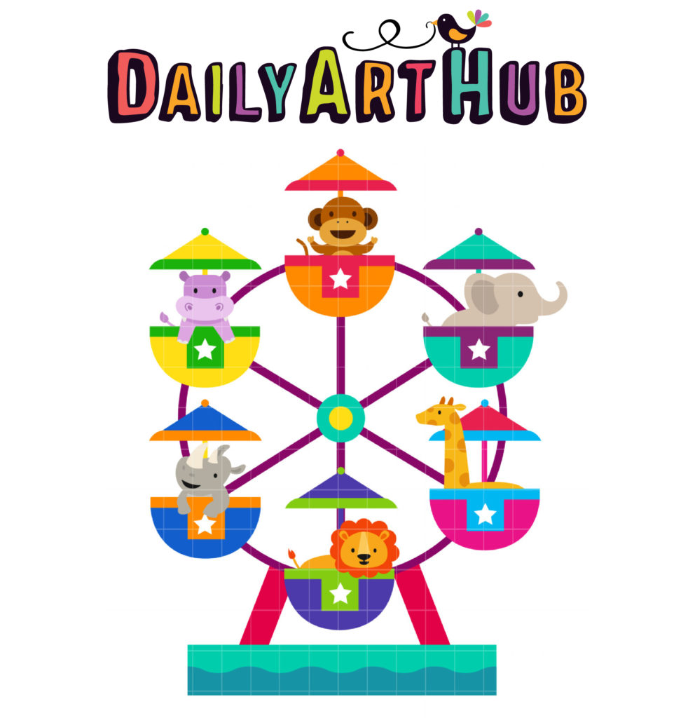 Animal Ferris Wheel Clip Art Set – Daily Art Hub // Graphics, Alphabets ...