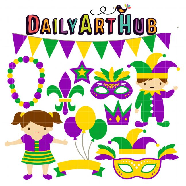 Mardi Gras Clip Art Set – Daily Art Hub // Graphics, Alphabets & SVG