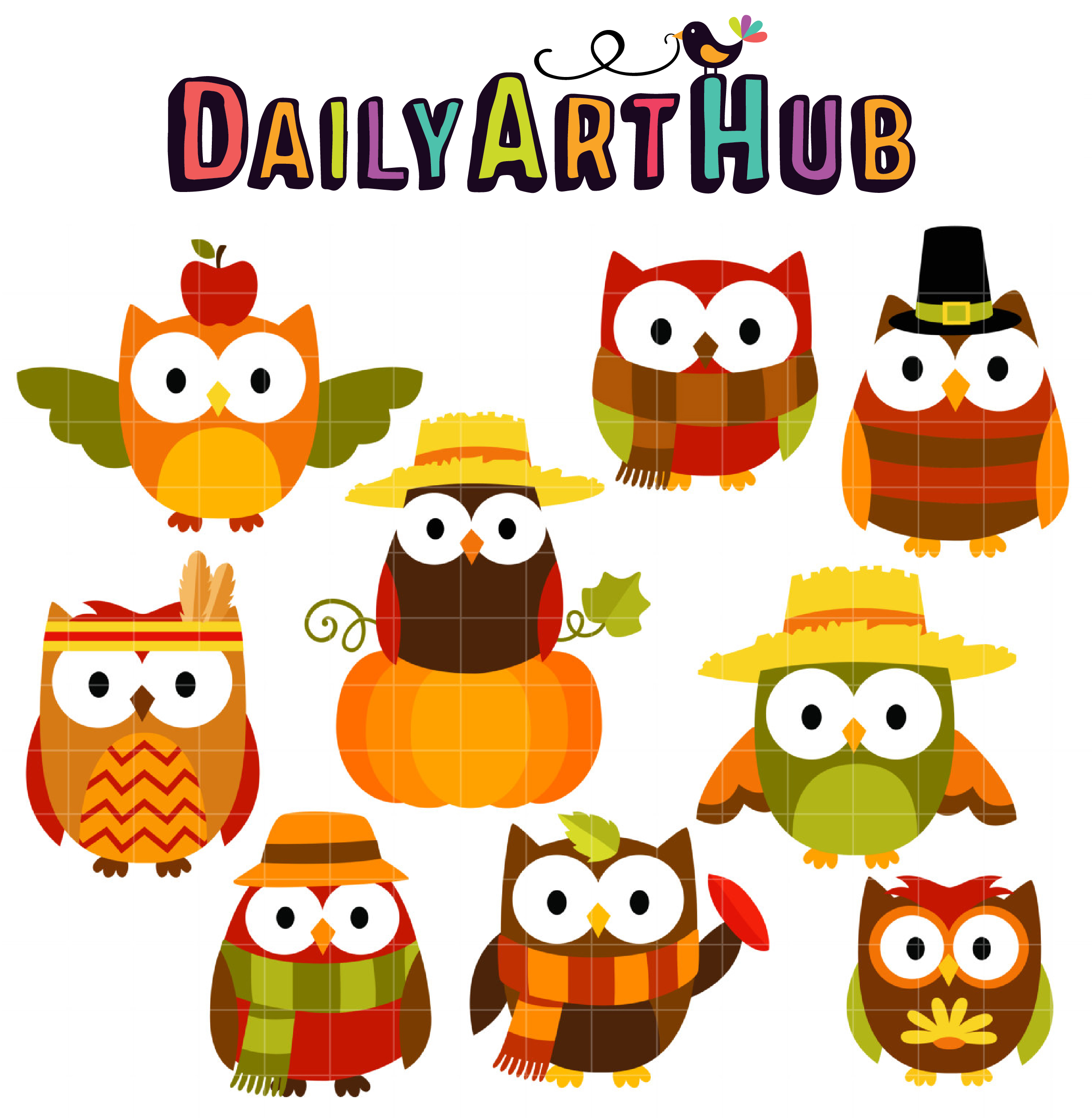 Autumn Owls Clip Art Set – Daily Art Hub – Free Clip Art Everyday