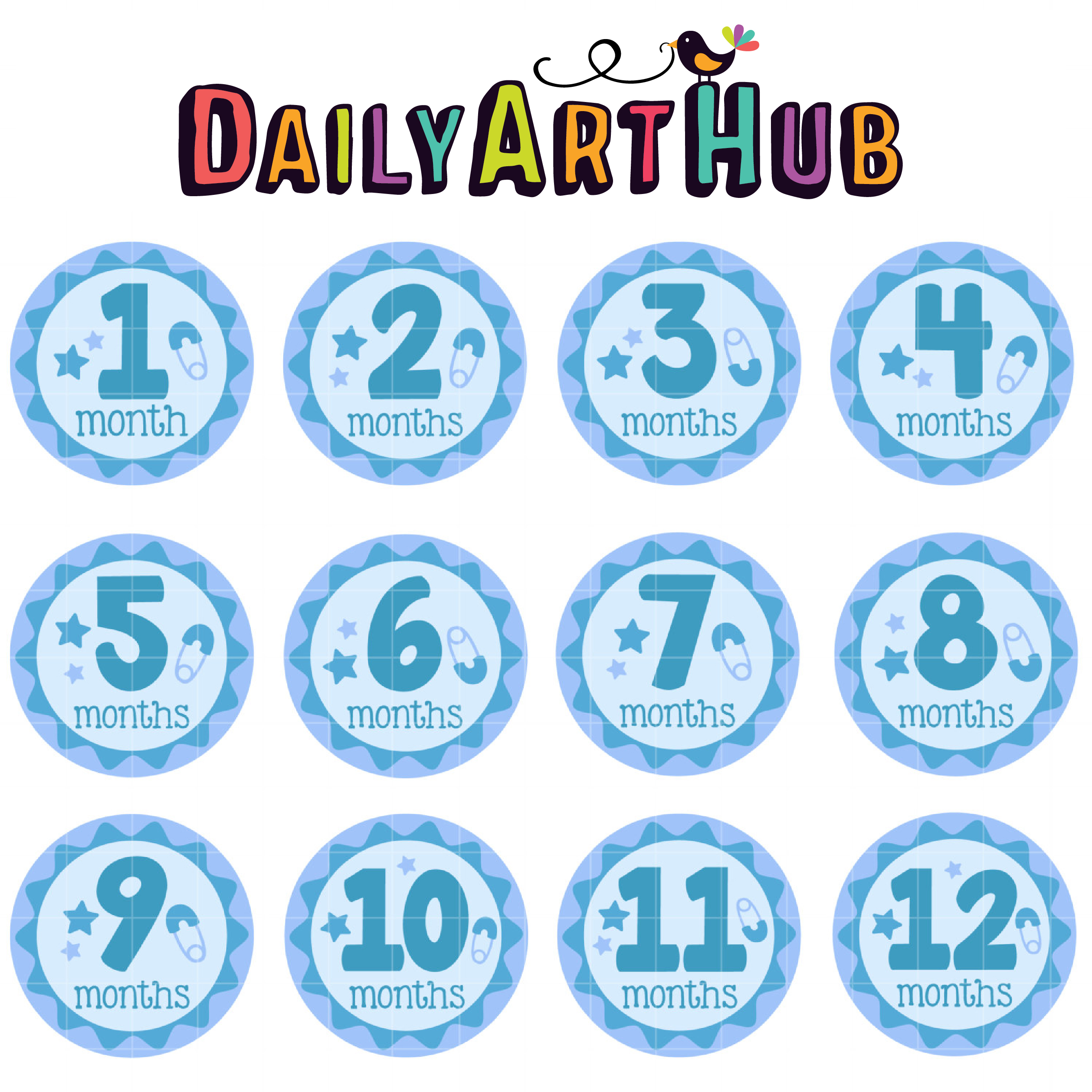 Baby Boy Milestones Clip Art Set – Daily Art Hub – Free Clip Art Everyday