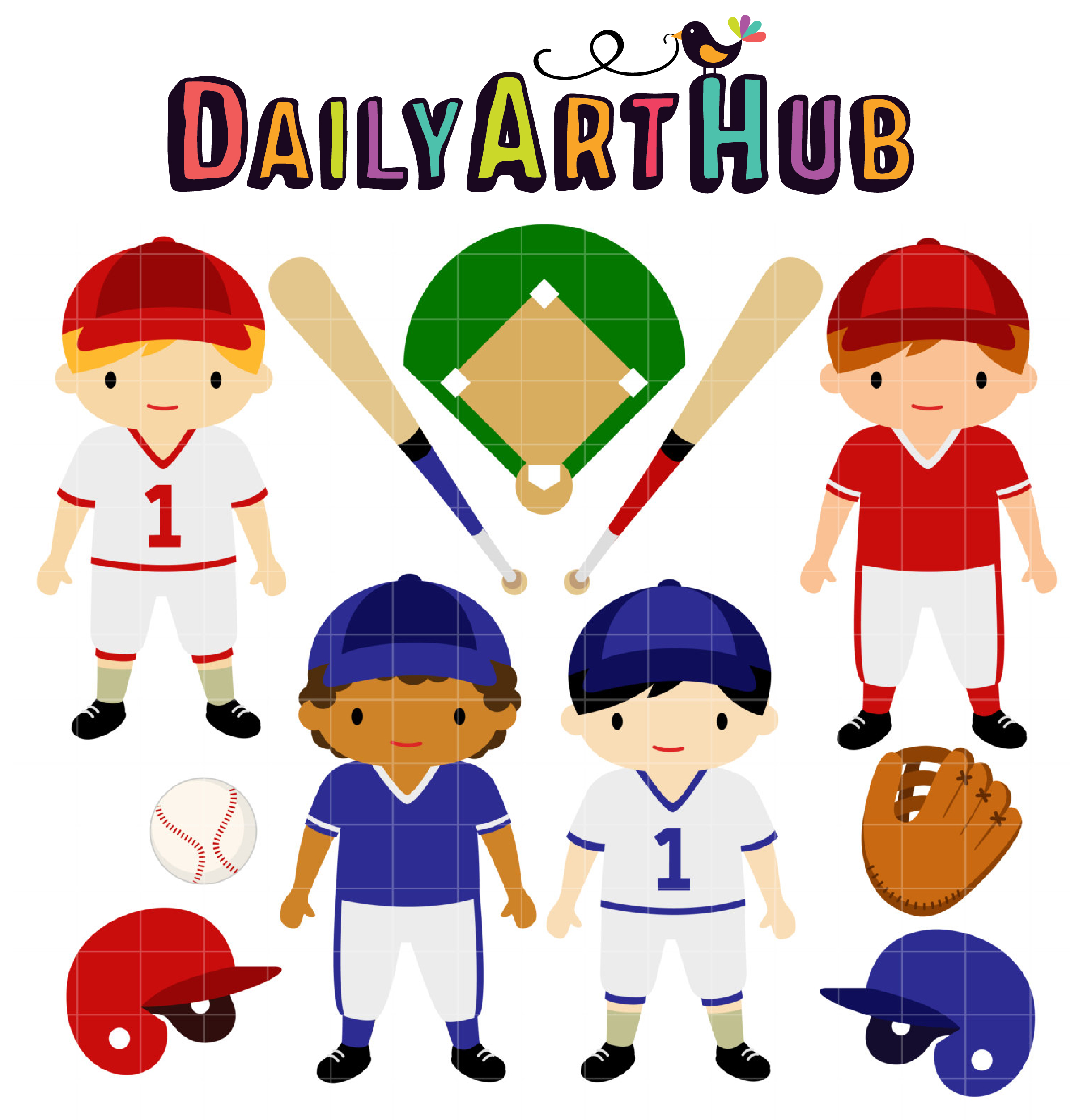 Baseball Kids Clip Art Set – Daily Art Hub – Free Clip Art Everyday