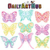 Dainty Butterfly Doodles Clip Art Set – Daily Art Hub // Graphics ...