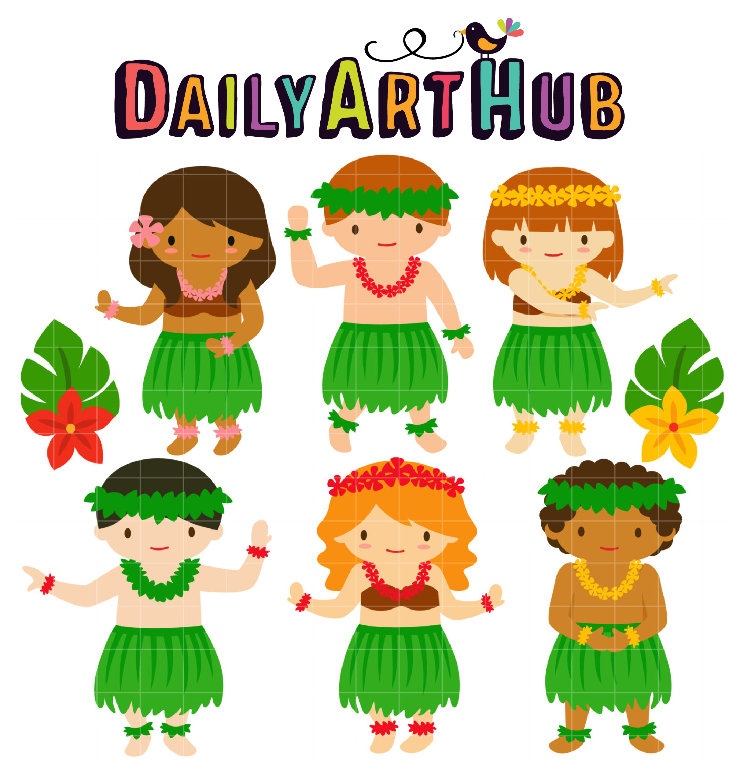 Hula Kids Clip Art Set – Daily Art Hub – Free Clip Art Everyday