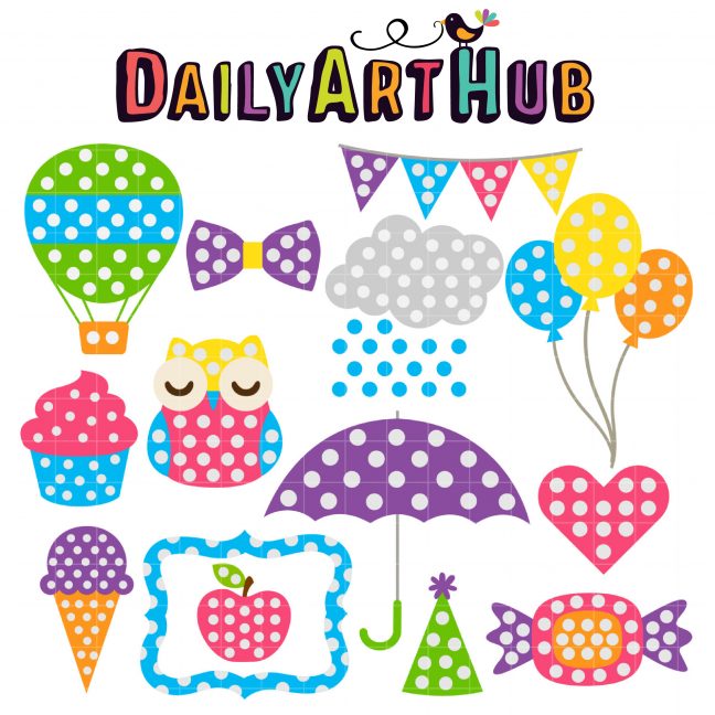 Polka Dot Thingies Clip Art Set – Daily Art Hub // Graphics, Alphabets ...