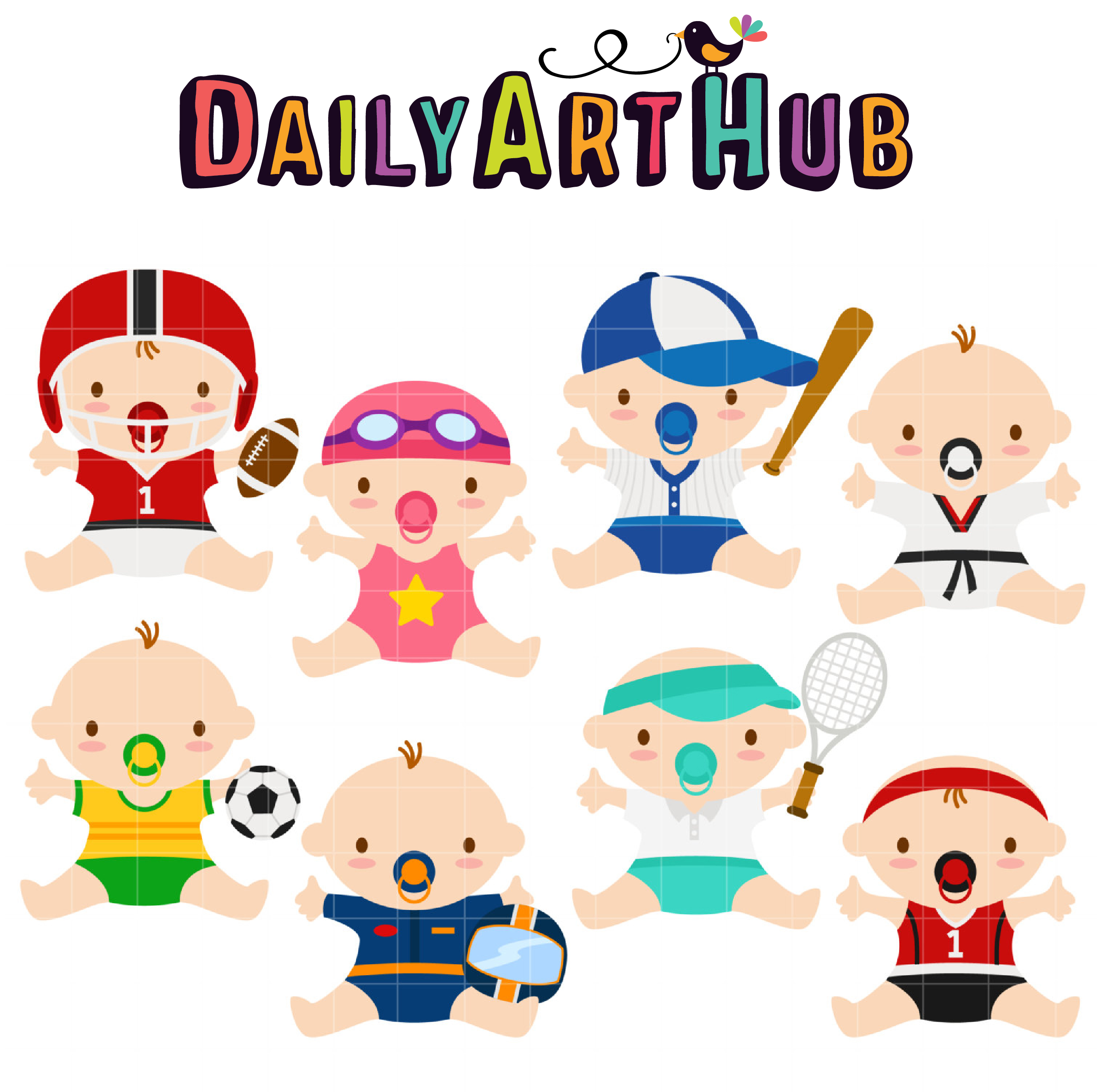 Sports Babies Clip Art Set – Daily Art Hub – Free Clip Art Everyday