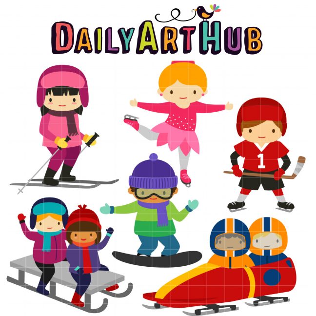 Winter Sports Clip Art Set – Daily Art Hub // Graphics, Alphabets & SVG
