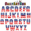 Star Spangled Letters Clip Art Set – Daily Art Hub // Graphics ...