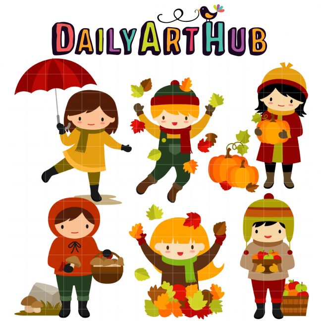 Autumn Kids Activity Clip Art Set – Daily Art Hub – Free Clip Art Everyday