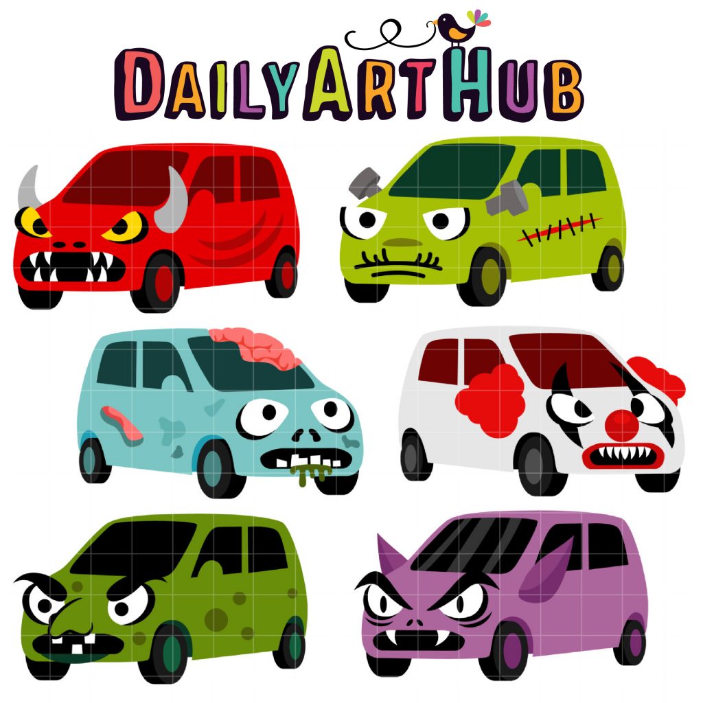 Monster Cars Clip Art Set – Daily Art Hub // Graphics, Alphabets & SVG