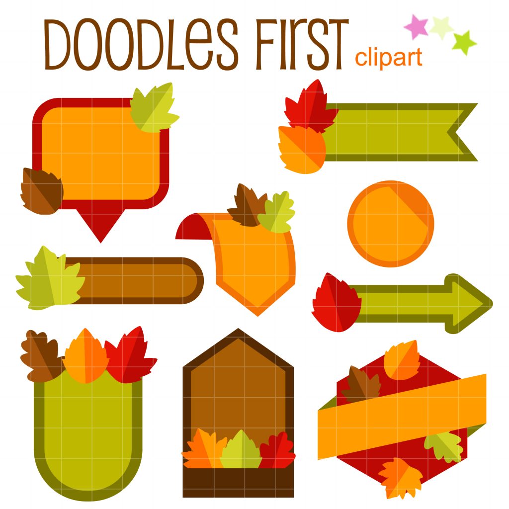 Autumn Label Banner Clip Art Set – Daily Art Hub // Graphics, Alphabets ...