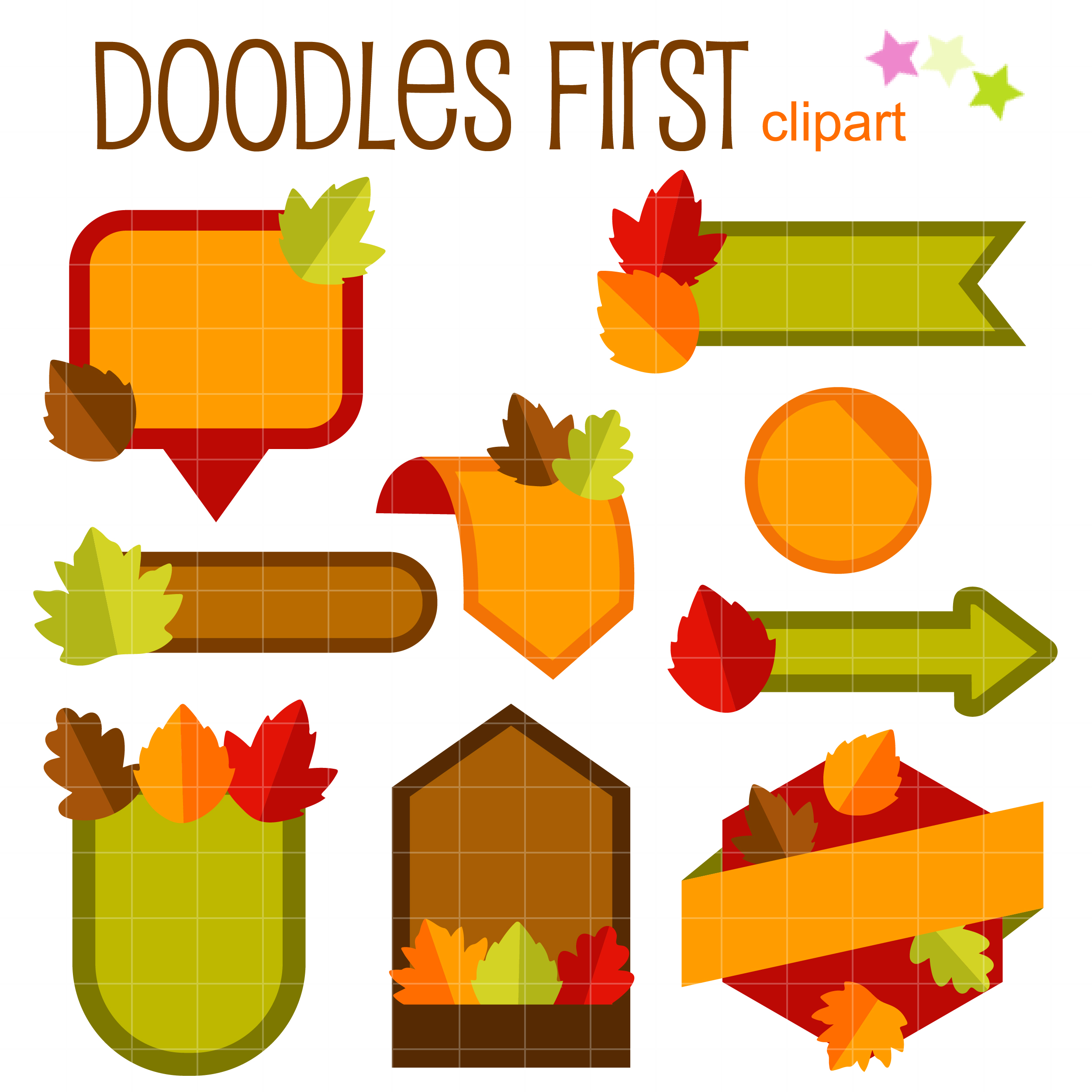 Autumn Label Banner Clip Art Set – Daily Art Hub – Free Clip Art Everyday