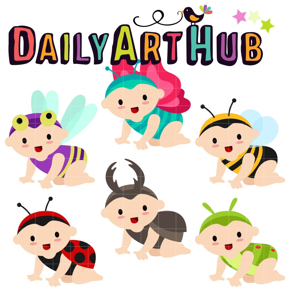 Baby Bug Costumes Clip Art Set – Daily Art Hub // Graphics, Alphabets & SVG