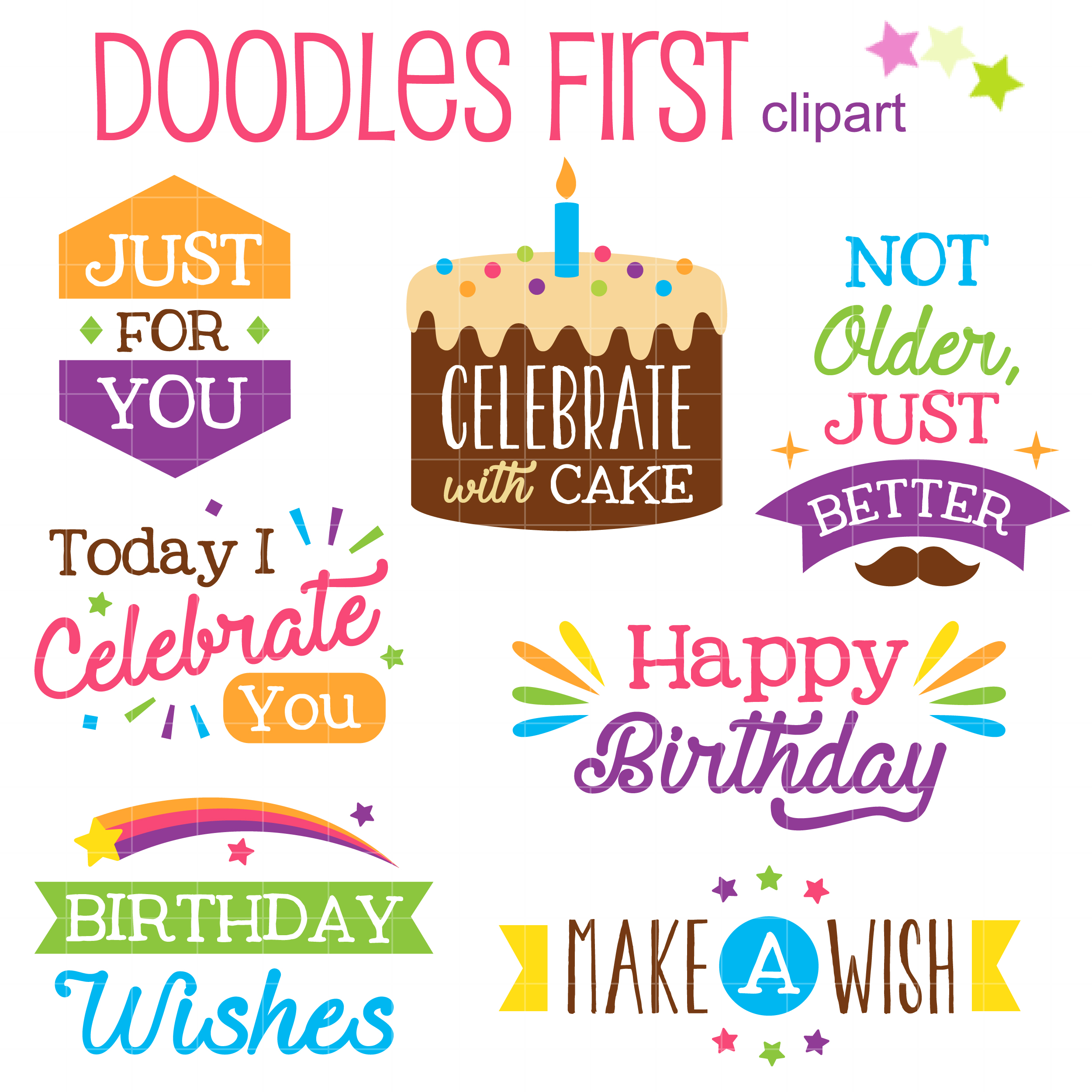 Birthday Sentiments Clip Art Set – Daily Art Hub – Free Clip Art Everyday