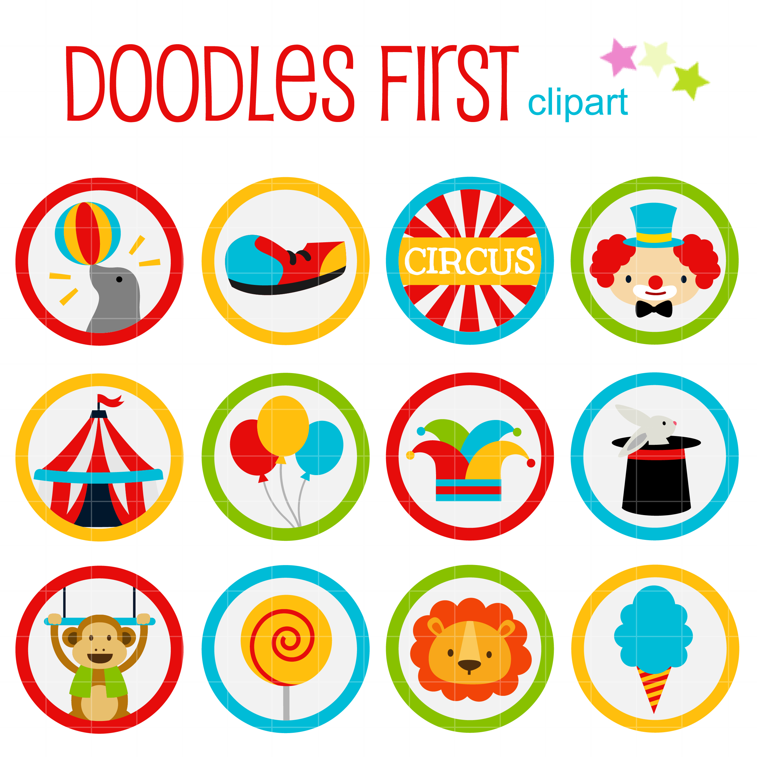 Circus collage sheet Clip Art Set – Daily Art Hub – Free Clip Art Everyday