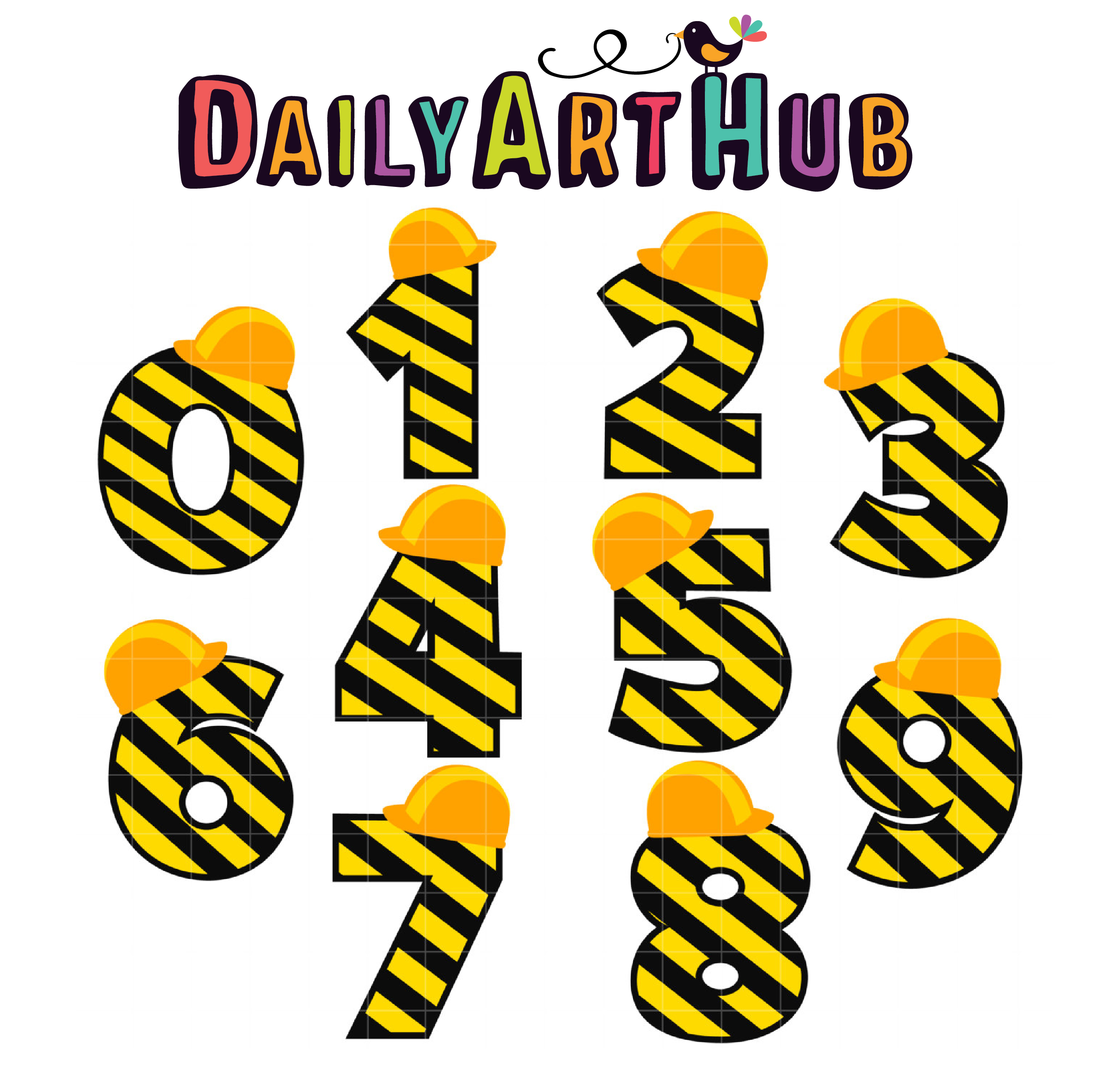 Construction Numbers Clip Art Set – Daily Art Hub – Free Clip Art Everyday