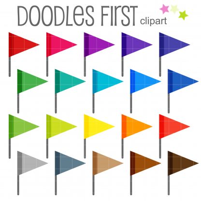 Colorful Triangle Flags Clip Art Set – Daily Art Hub – Free Clip Art ...