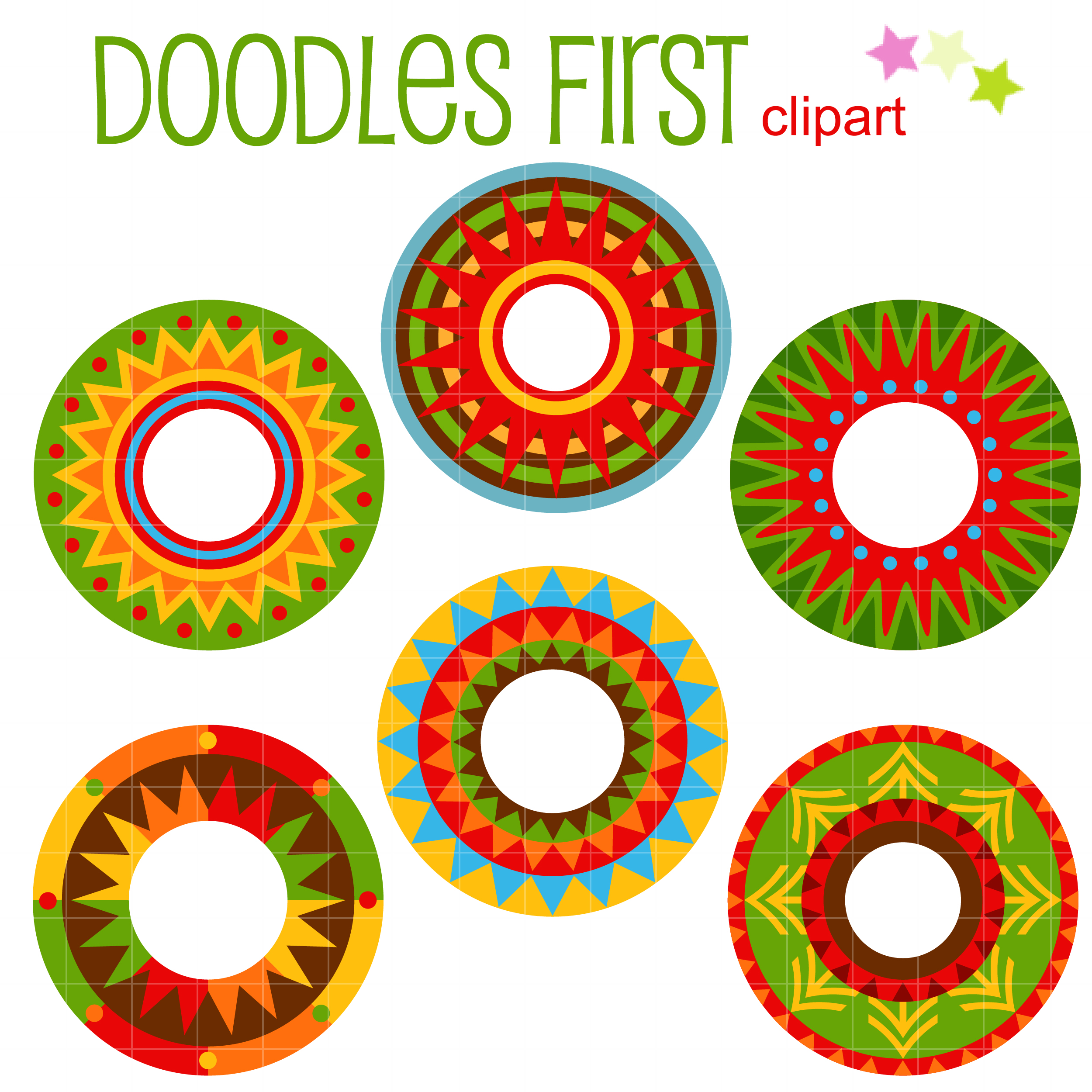 Fiesta Deco Circles Clip Art Set – Daily Art Hub – Free Clip Art Everyday