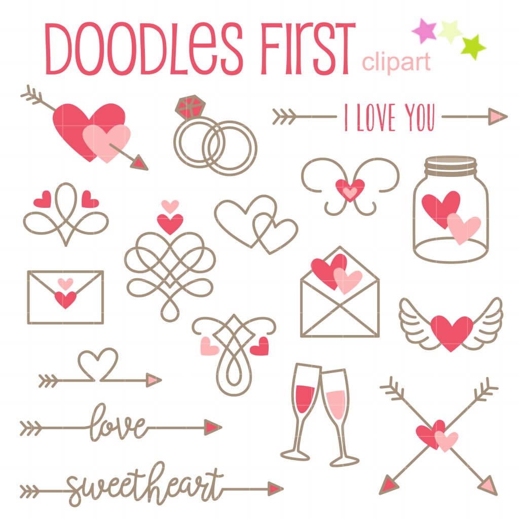 Sweetheart Elements Clip Art Set – Daily Art Hub // Graphics, Alphabets ...