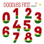 Watermelon Numbers Clip Art Set – Daily Art Hub // Graphics, Alphabets ...