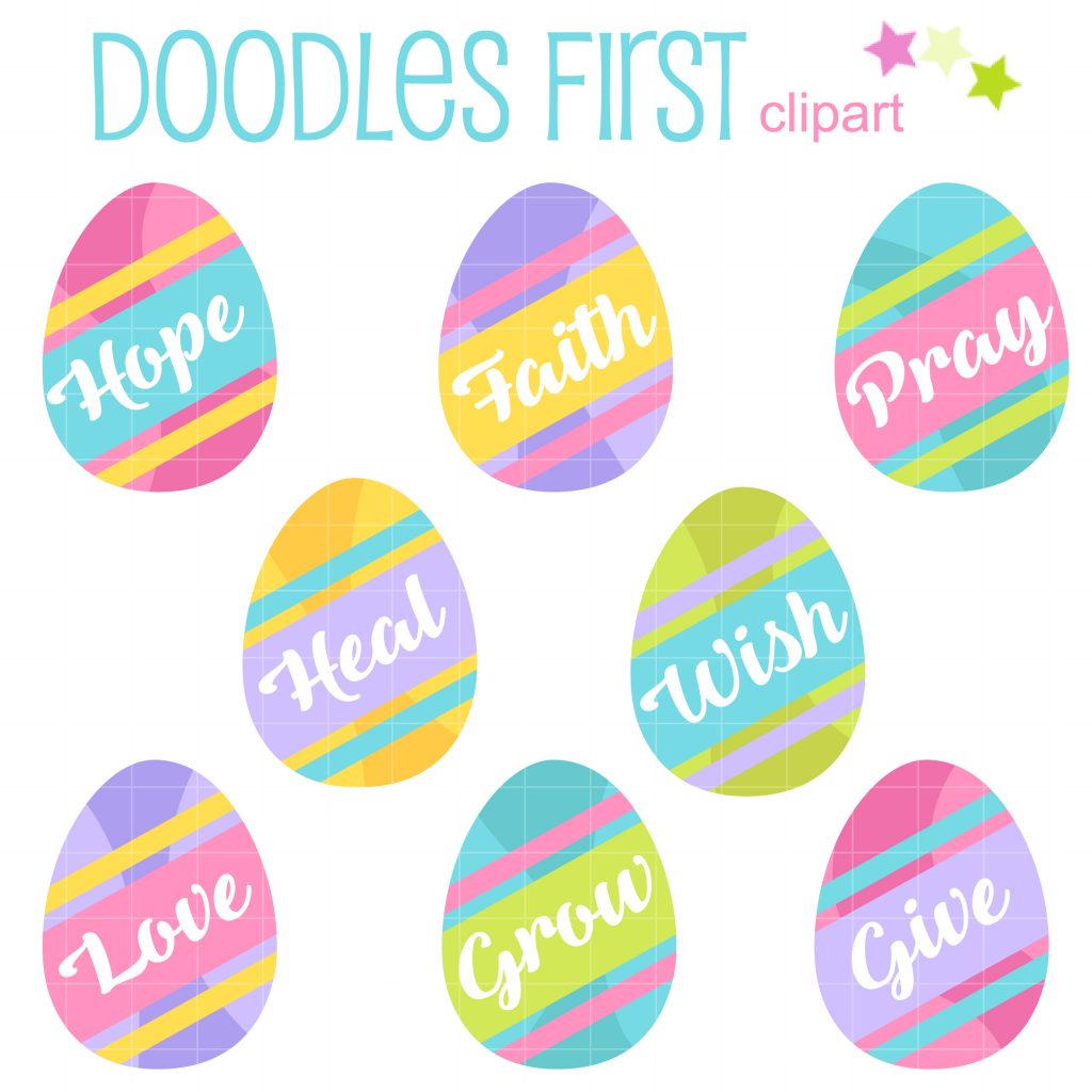 Inspirational Easter Eggs Clip Art Set – Daily Art Hub // Graphics ...