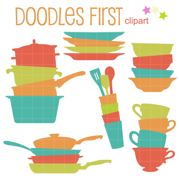 Kitchen Stacks Clip Art Set – Daily Art Hub // Graphics, Alphabets & SVG