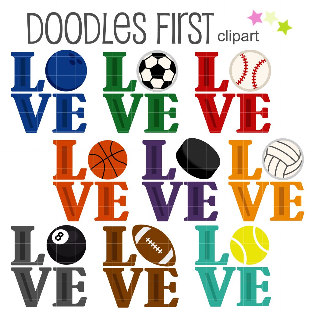 Love Sports Clip Art Set – Daily Art Hub // Graphics, Alphabets & SVG