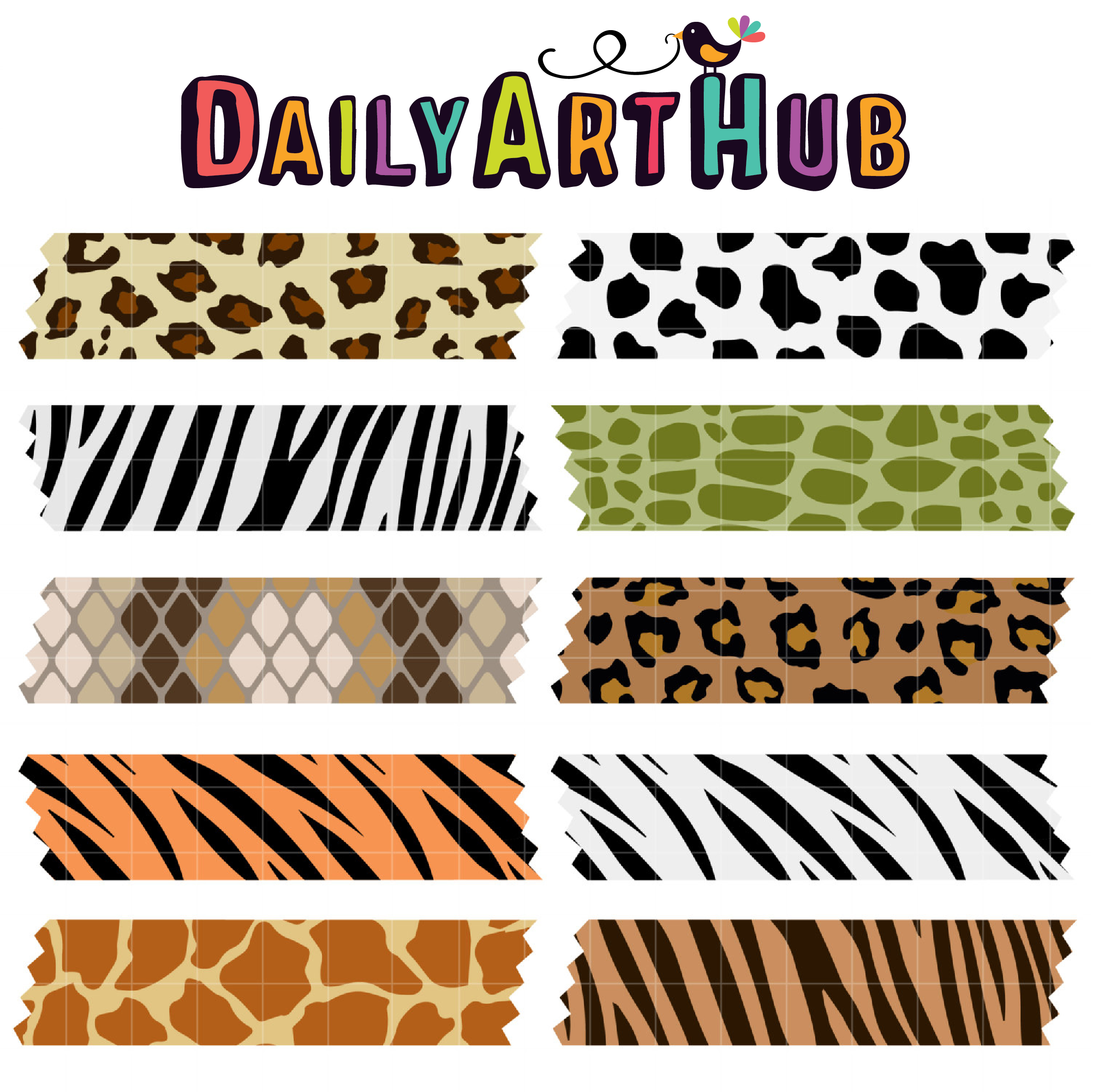 Animal Print Washi Tape Clip Art Set – Daily Art Hub – Free Clip Art ...