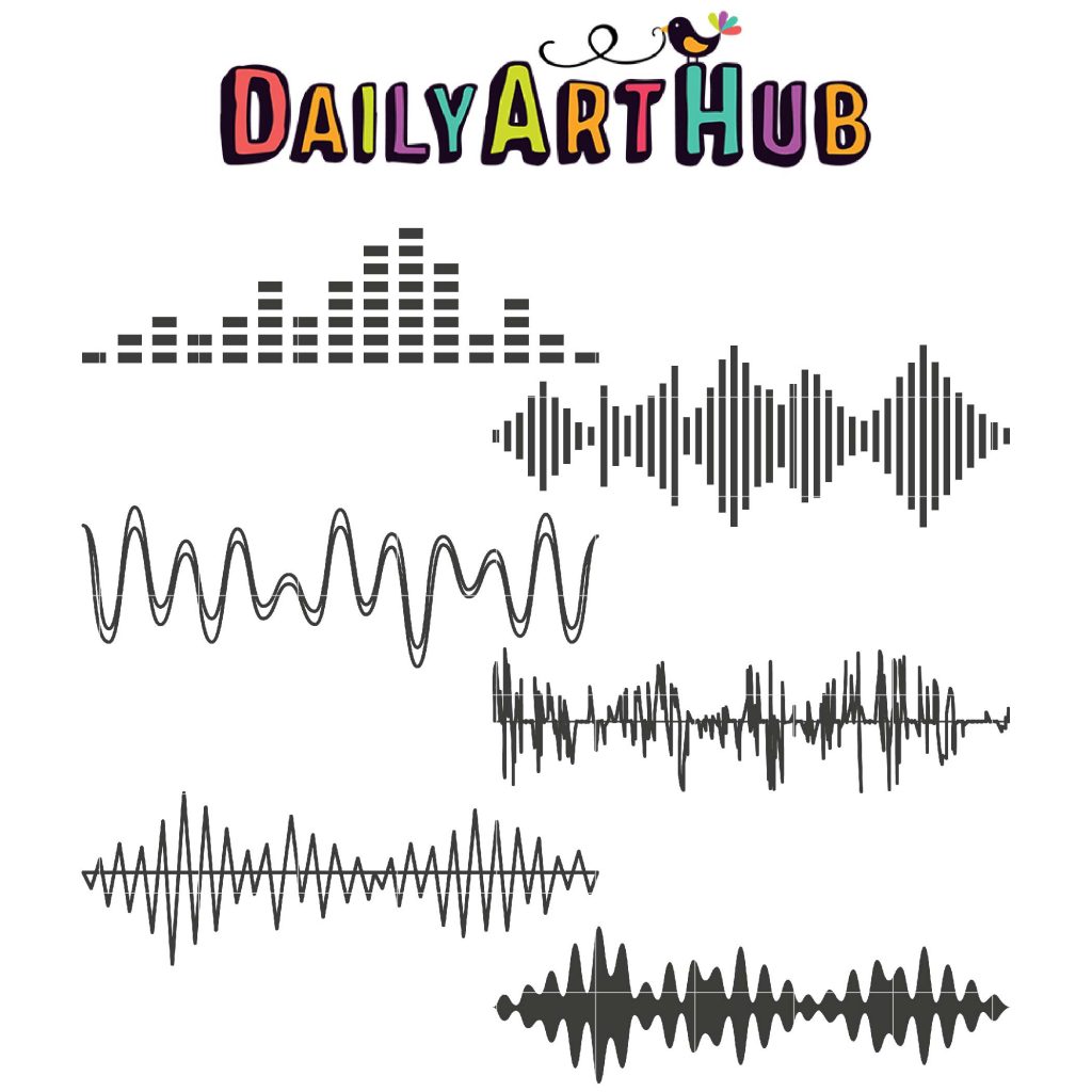 Sound Wave Clip Art Set – Daily Art Hub // Graphics, Alphabets & SVG