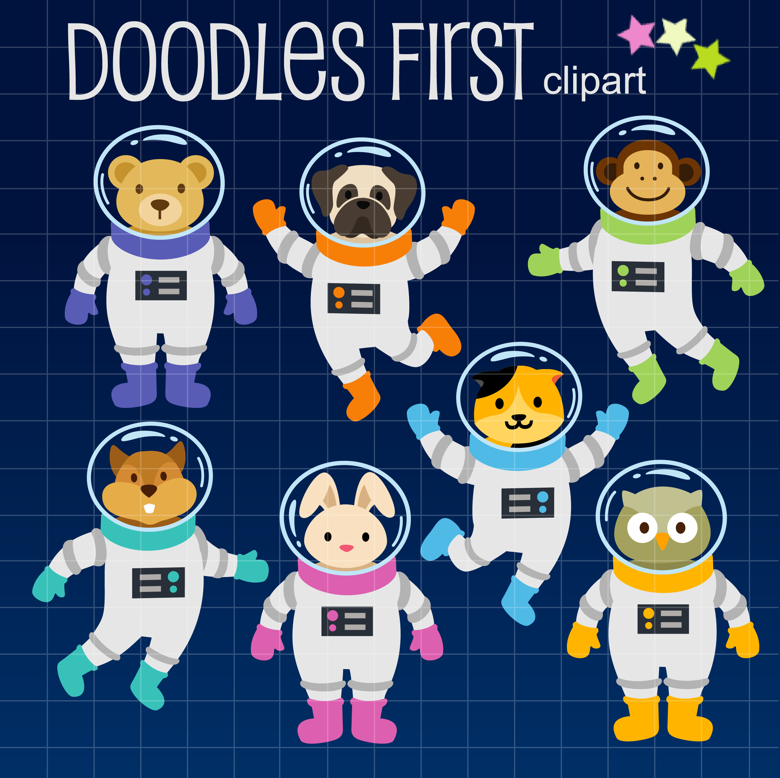 Space Animals Clip Art Set – Daily Art Hub – Free Clip Art Everyday