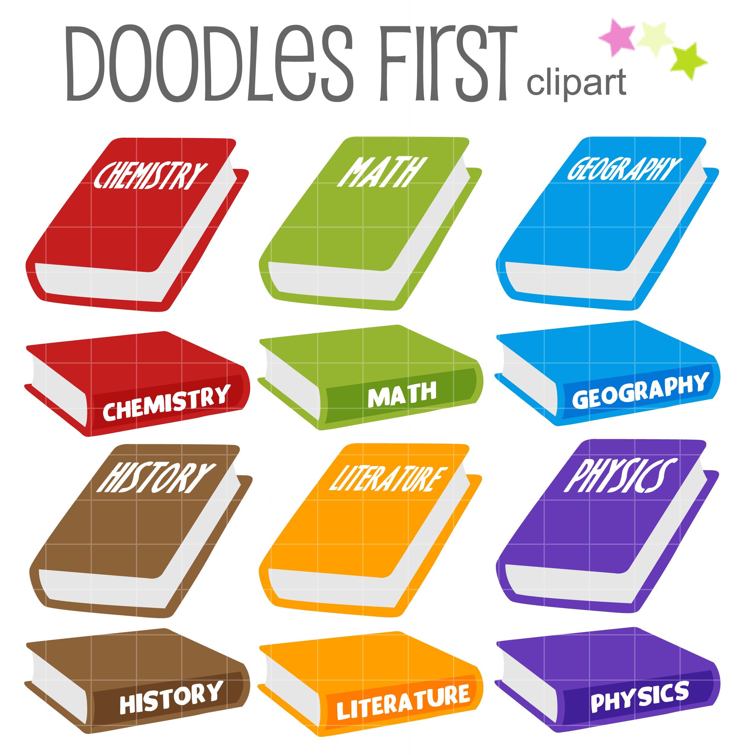 Subject Books Clip Art Set – Daily Art Hub – Free Clip Art Everyday