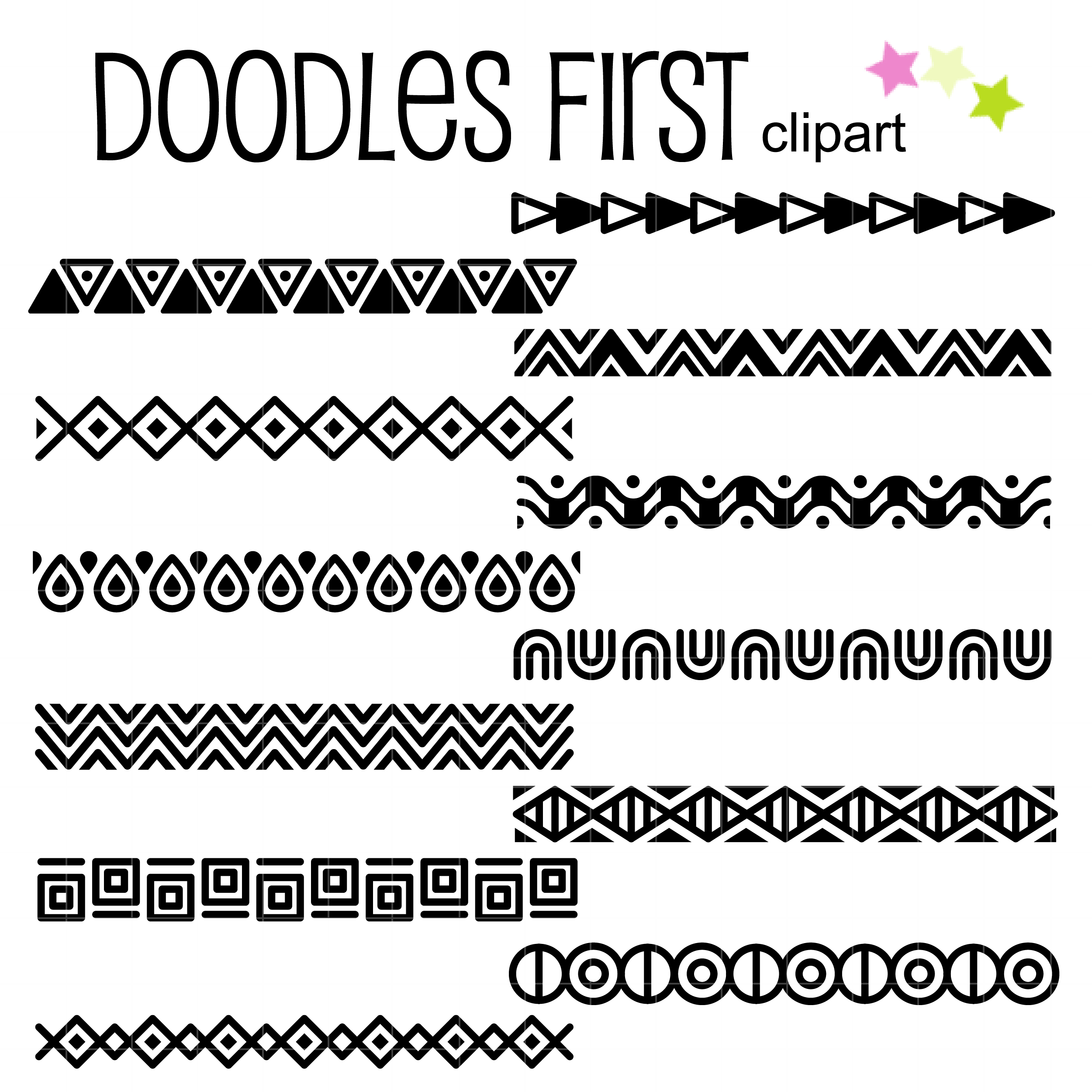 Tribal Borders Clip Art Set – Daily Art Hub – Free Clip Art Everyday