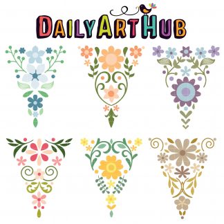 Mardi Gras Floral Clip Art Set – Daily Art Hub – Free Clip Art Everyday