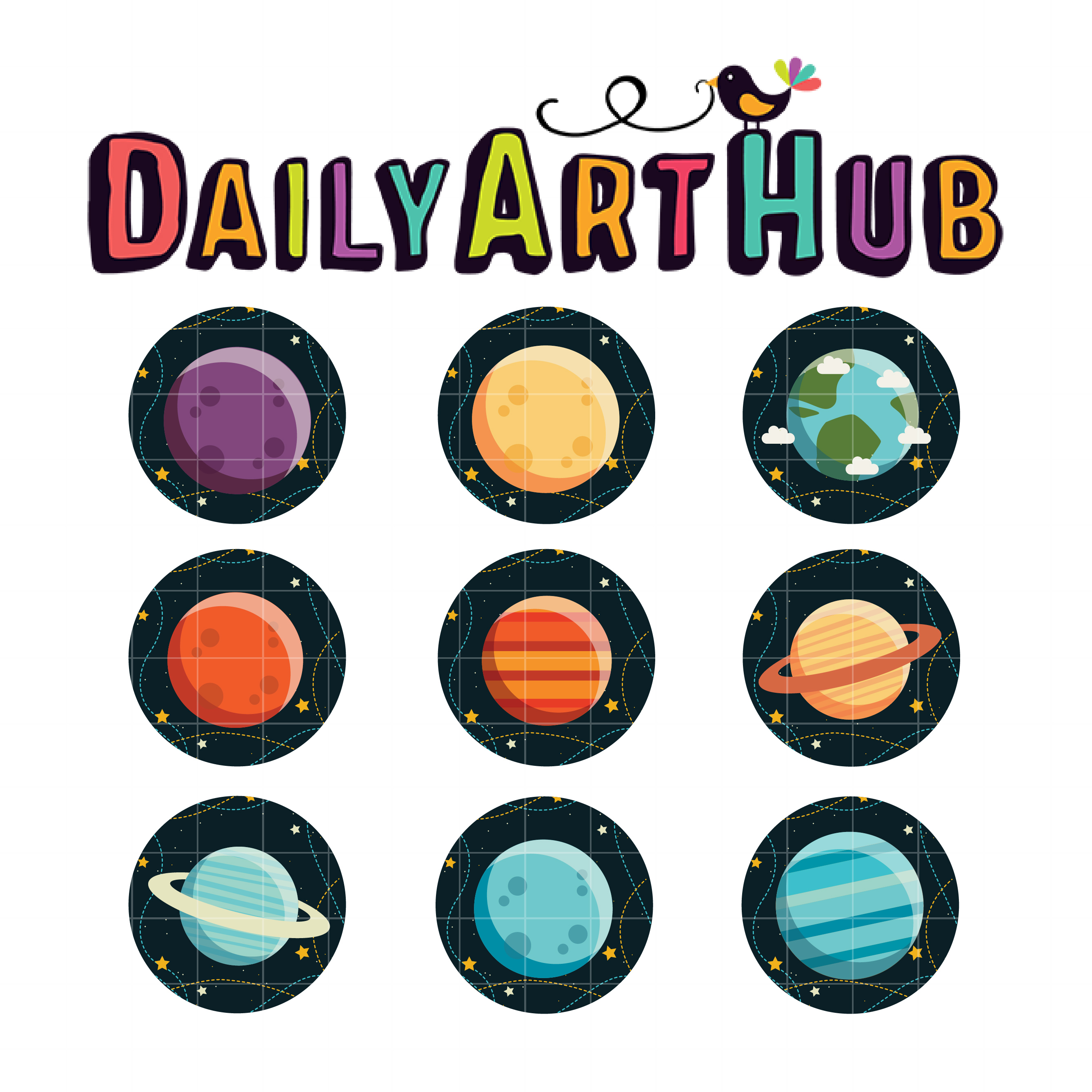 Planet Set Clip Art Set – Daily Art Hub – Free Clip Art Everyday