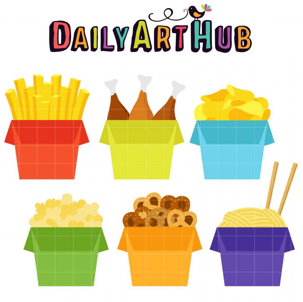 Snack Boxes Clip Art Set – Daily Art Hub // Graphics, Alphabets & SVG