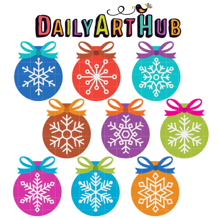 Snow Flake Ornaments Clip Art Set – Daily Art Hub // Graphics ...