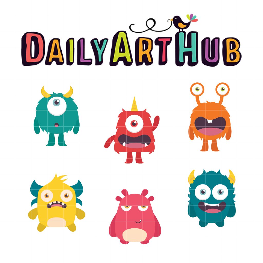 Lovely Halloween Monster Clip Art Set – Daily Art Hub // Graphics ...