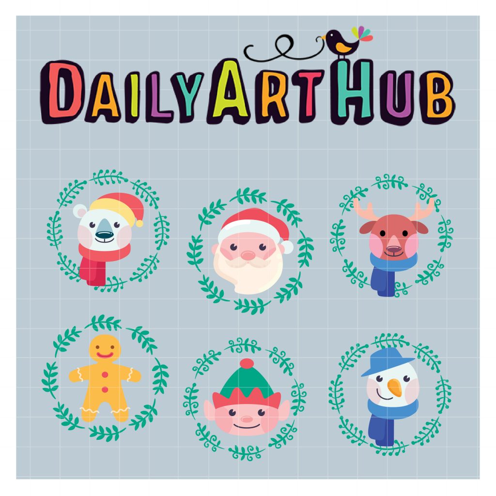 Christmas Character Frame Clip Art Set – Daily Art Hub // Graphics ...