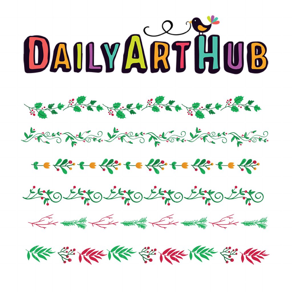 Christmas Border Clip Art Set – Daily Art Hub // Graphics, Alphabets & SVG