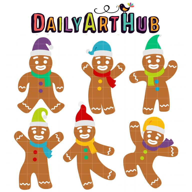 Winter Gingerbread Buddies Clip Art Set – Daily Art Hub // Graphics ...