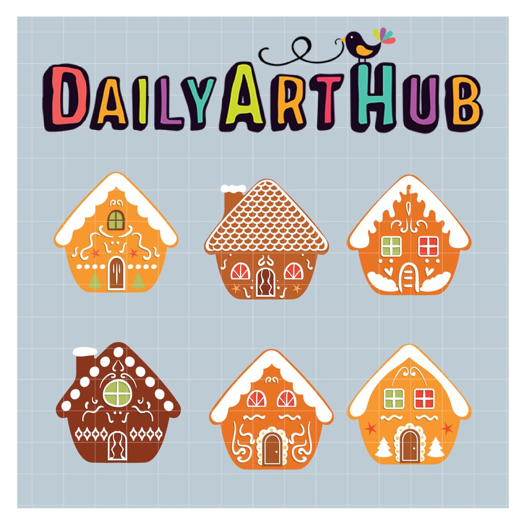 Gingerbread House Clip Art Set – Daily Art Hub // Graphics, Alphabets & SVG